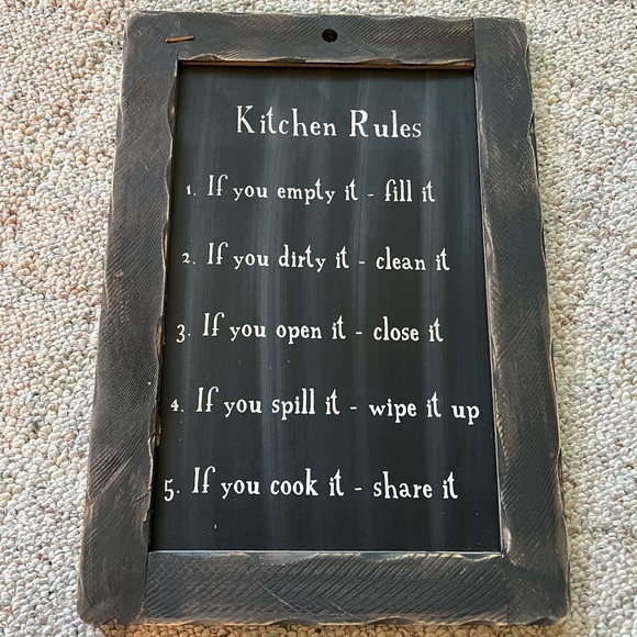 Wall Decor | Kitchen Rules Vintage Sign | Poshmark